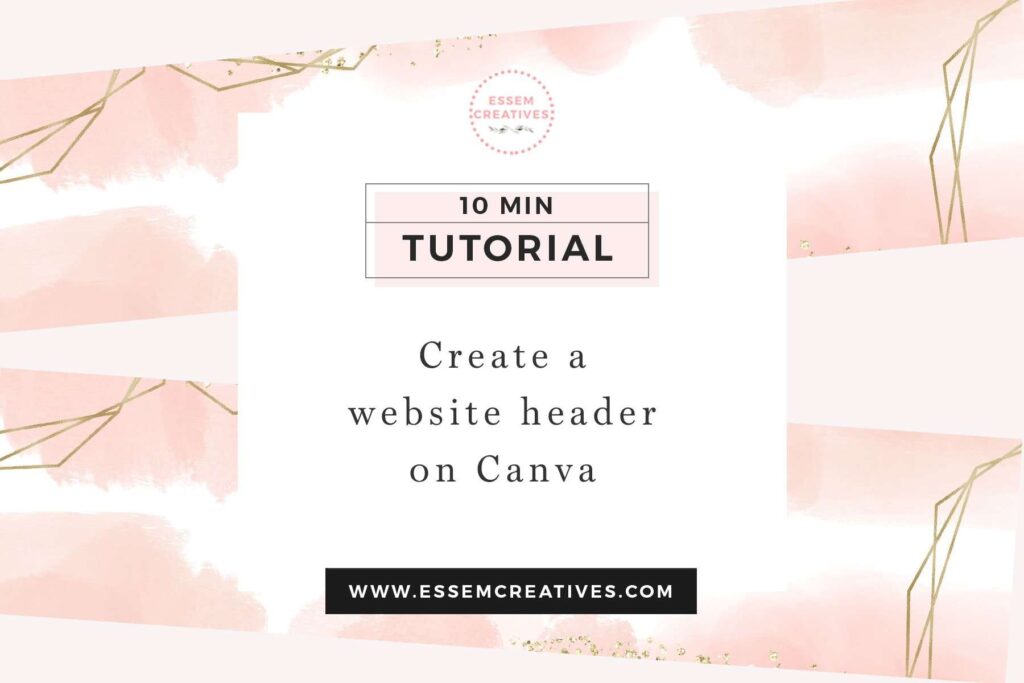 Make a Watercolor and Gold Blog Website Header on Canva - Essem ...