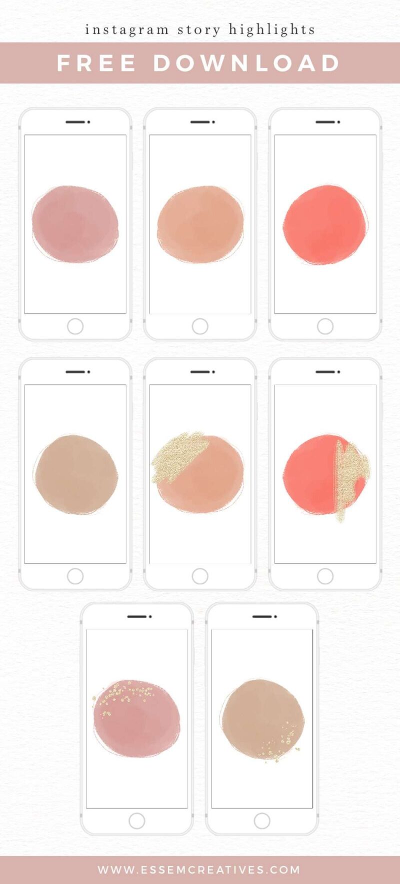 Free Instagram Story Highlight Covers Pack Download - Neutral ...