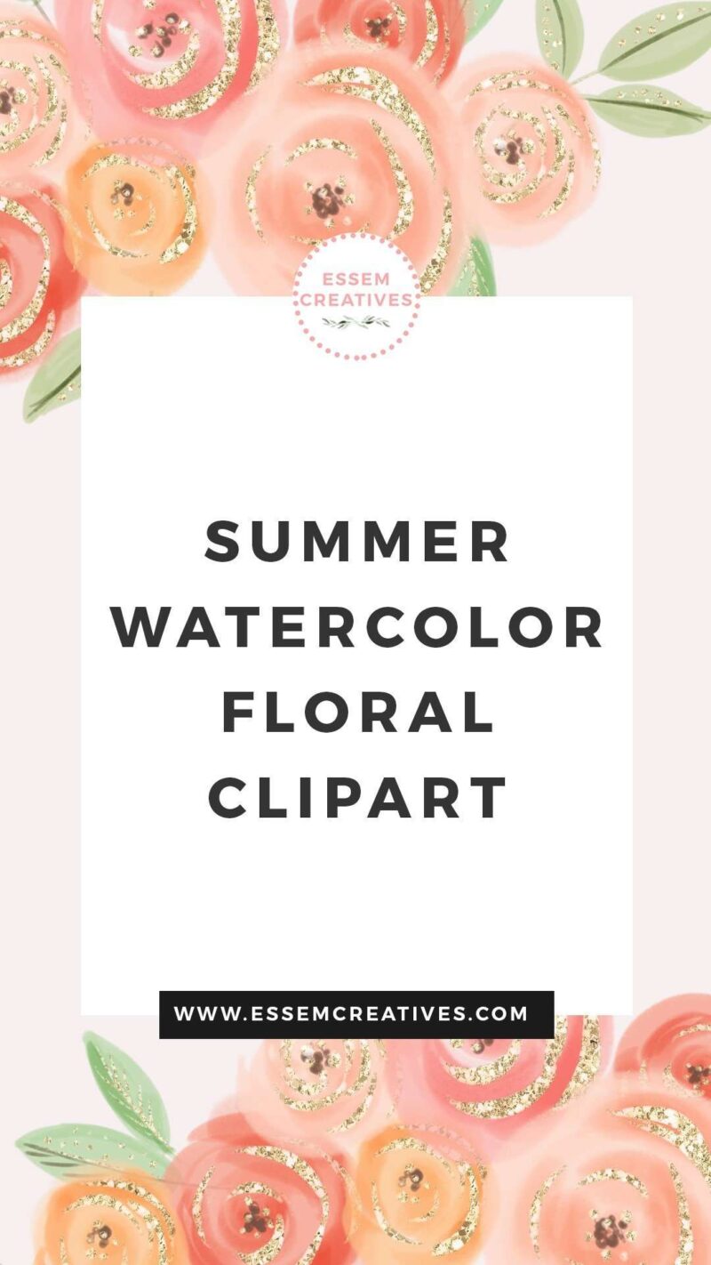 Summer Watercolor Flowers & Floral Backgrounds - Essem Creatives ...
