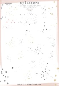 Watercolor Paint Splatter PNG Clipart, Ink Splatter, Gold Sparkle ...