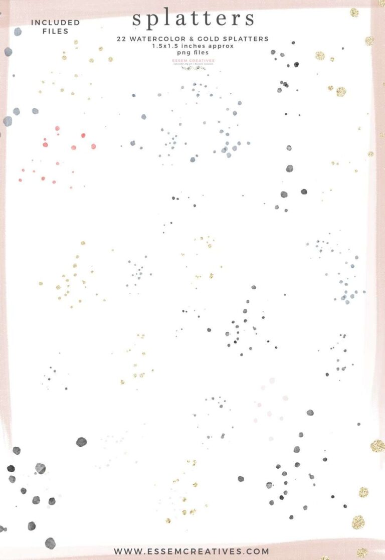 Watercolor Paint Splatter PNG Clipart, Ink Splatter, Gold Sparkle ...