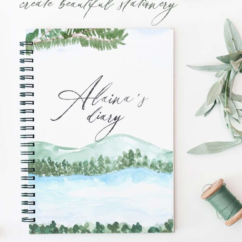 Lakeshore Watercolor Clipart Theme, Lakeside Watercolor Card Background ...