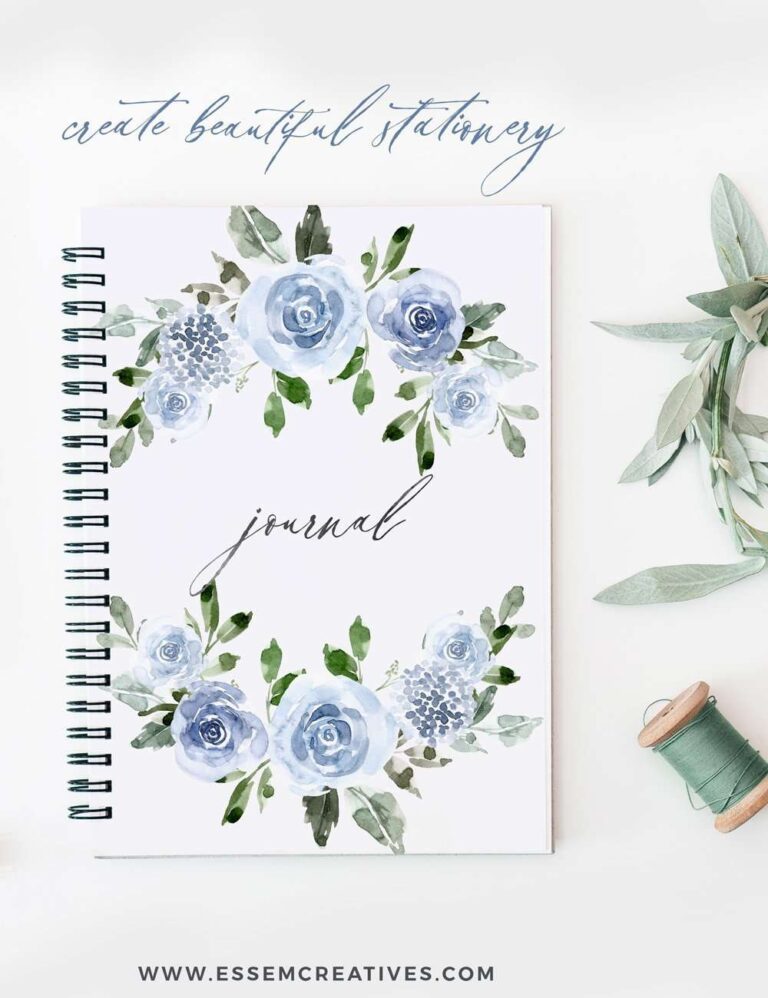 Azure Blue Watercolor Flowers Clipart, Pale Dusty Blue Graphics ...
