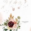 Bordeaux Burgundy Watercolor Flowers Clipart, Fall Floral Graphics ...