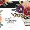 Watercolor Halloween Florals Clip Art Graphics Illustrations, Floral ...