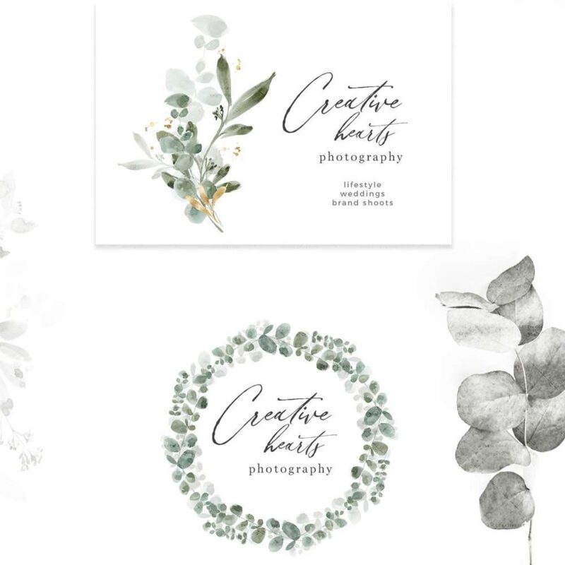 Watercolor Eucalyptus Clipart, Light and Gold Eucalyptus Leaves ...