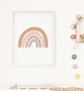 Neutral Rainbow Print, Boho Rainbow Poster, Gender Neutral Nursery ...