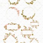Watercolor Eucalyptus Branches Wreath Leaf Clipart PNG Silver Dollar ...