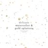 Watercolor ink splatters, Gold overlays confetti splash splodge clip ...