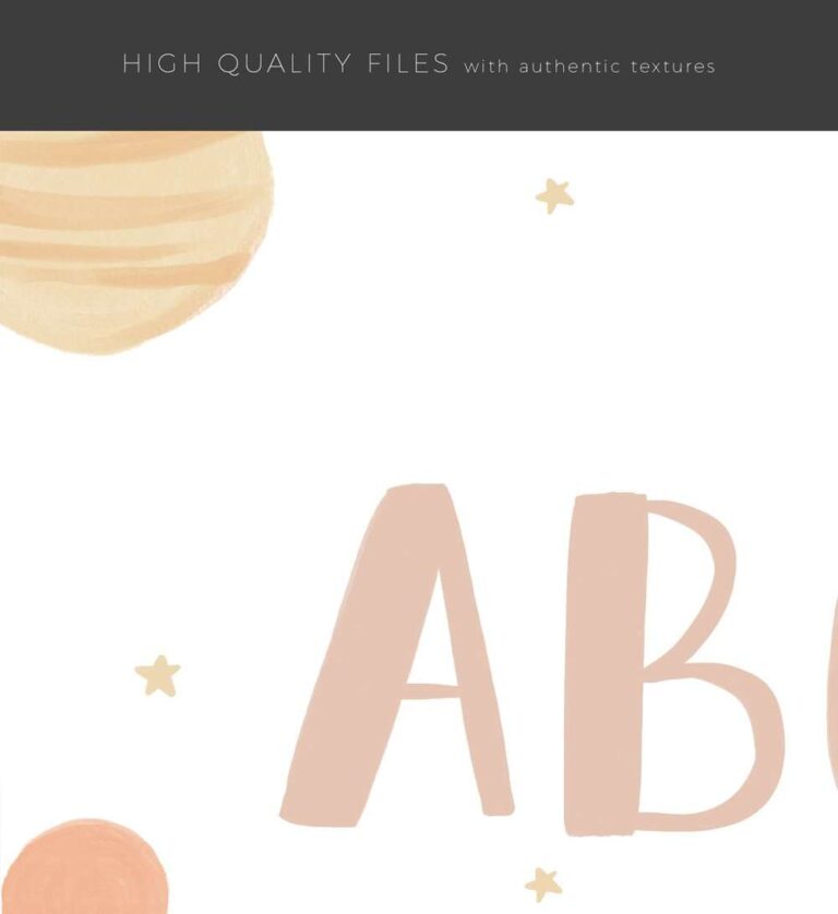 Printable Space Alphabet Poster, Solar System Print, Planets Boho ABC ...