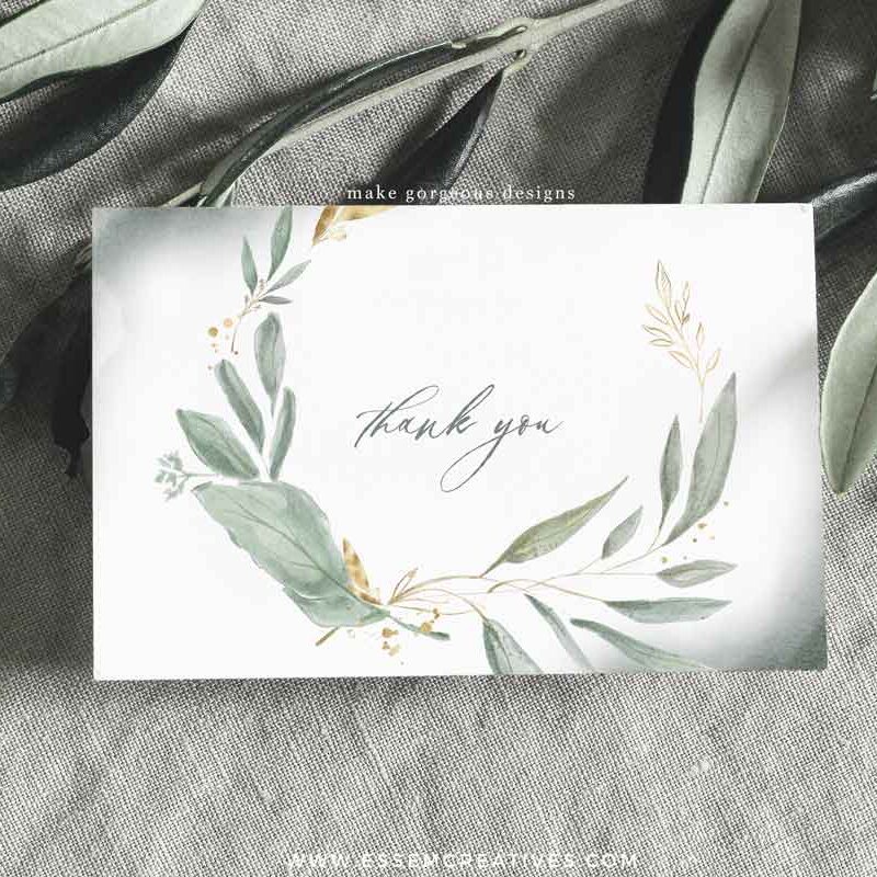 Eucalyptus Olive Leaves Wreath Clipart, Rustic Floral and Gold Border ...