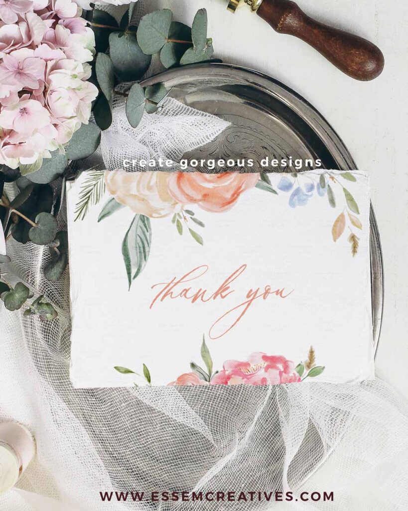 Watercolor Flowers Background, Peach Pink Blue Floral Clipart Wreath ...