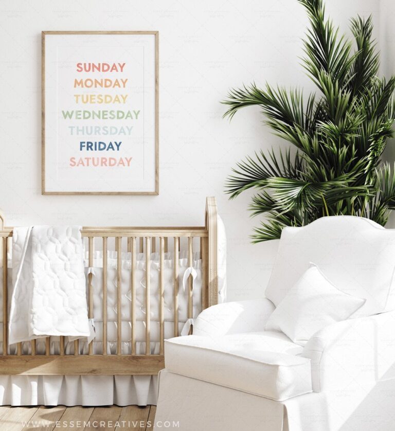 Days of the Week Print, Educational Poster for Preschool Classroom ...