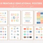 Printable Alphabet Poster, Neutral Boho ABC Print for Nursery Decor ...