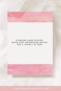 Blush Watercolor Template, Blank Editable Pink Background Printable ...