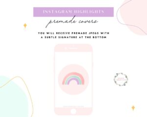 Rainbow Instagram Story Highlight Covers, Social Media Brand, Modern ...