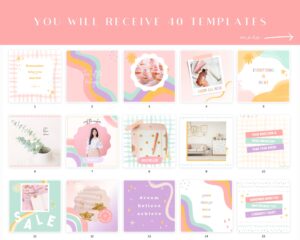 Rainbow Instagram Post Templates Canva, Positive Quotes for Instagram ...